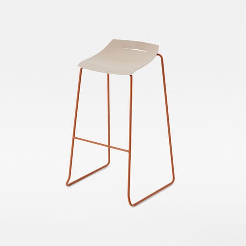 Contemporary bar stool - BEN - Mara - polypropylene / metal base ...