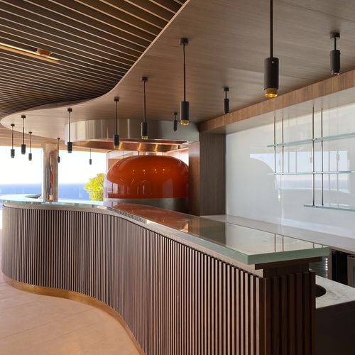 Bar counter - NATURA CRISTAL - ThinkGlass - kitchen / glass / wooden