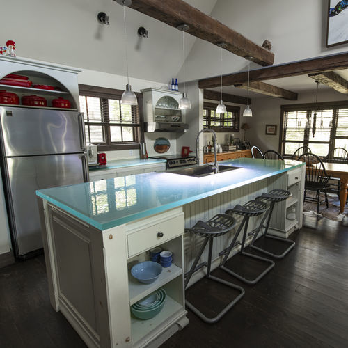 Glass countertop - ThinkGlass - kitchen / outdoor / colorless