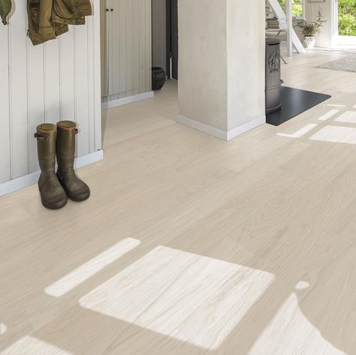 Engineered parquet floor - COCONUT CREAM WIDE - Kahrs - oak / matte ...
