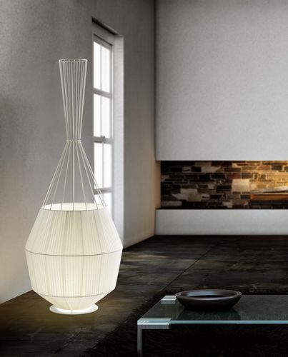 Floor-standing lamp - NET - Carlesso - silk / metal / contemporary