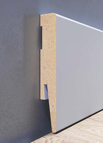 White skirting - L01 - Foge - MDF / rectangular / waterproof