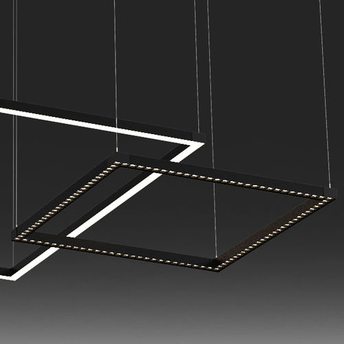 Square light fixture - daytona S600x600 - Andcosta - hanging / LED / IP20