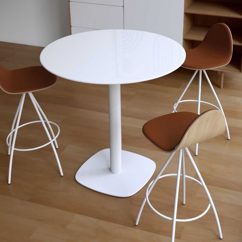 Contemporary high bar table - CIRCUS - Cancio - laminate / glass / ceramic
