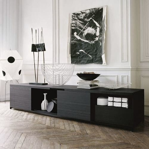 Contemporary sideboard Mida MAXALTO solid wood steel plastic