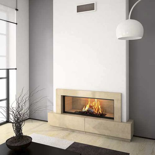 Wood-burning fireplace - CASSANDRE - Axis - contemporary / closed ...