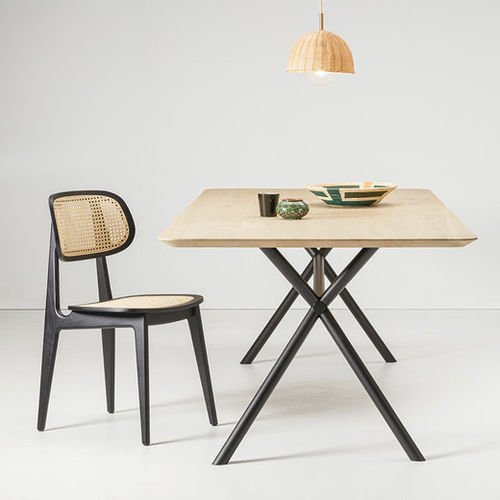 Contemporary dining table - ELIAS - VINCENT SHEPPARD - oak / powder-coated steel base / rectangular