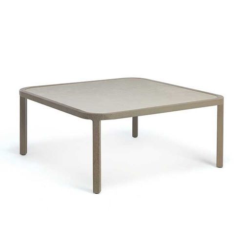 Contemporary coffee table - Grand Life - Ethimo - teak / ceramic / stone