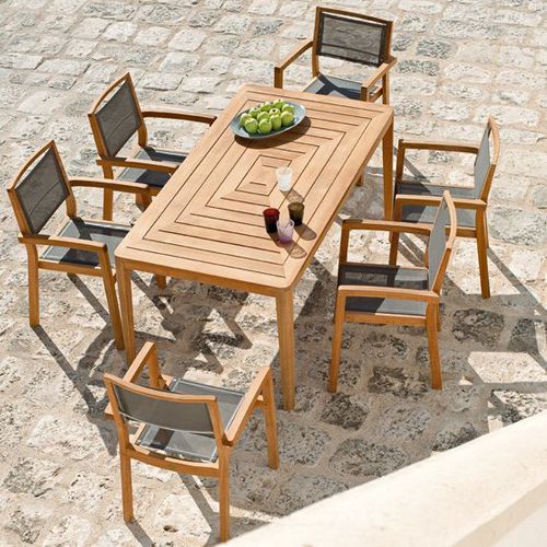 Contemporary table - FRIENDS - Ethimo - teak / rectangular / square