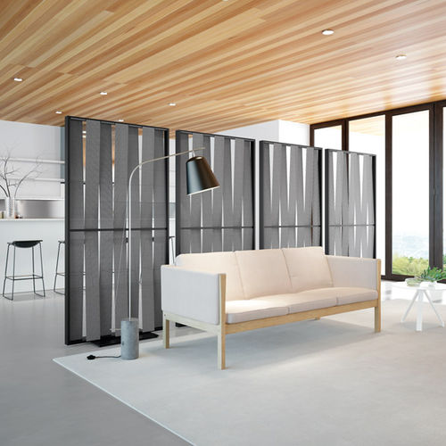 Contemporary screen - MALVA - Systemtronic - aluminum / steel / commercial