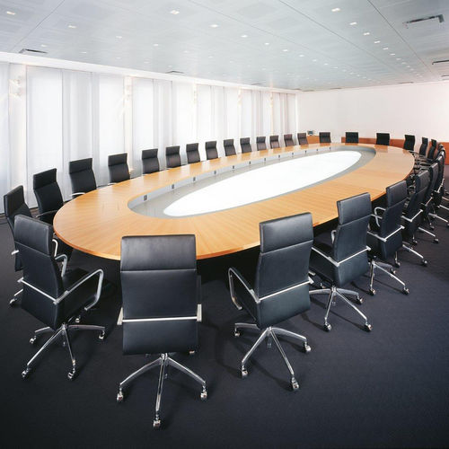 12' Round Conference Table In Maple With Black Accent, 41% OFF