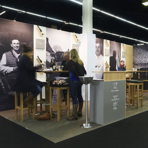 Wall-mounted display panel - MODULAR TENSION - SODEM SYSTEM - indoor ...