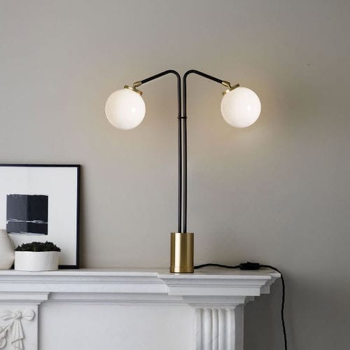Table lamp - ARRAY TWIN - ctolighting - metal / opalescent glass ...
