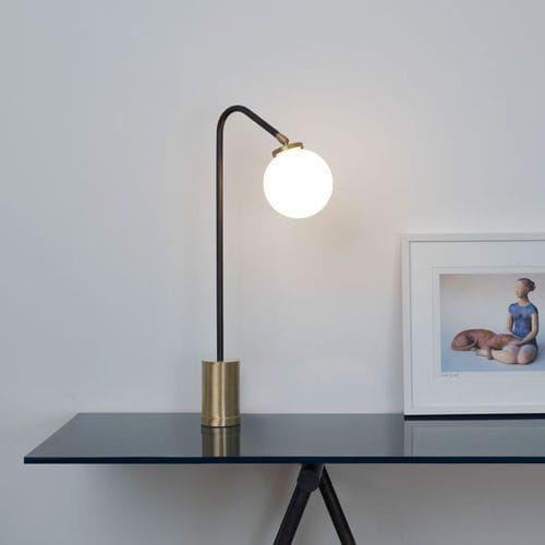 Table lamp - ARRAY - cto lighting - brass / opalescent glass / contemporary