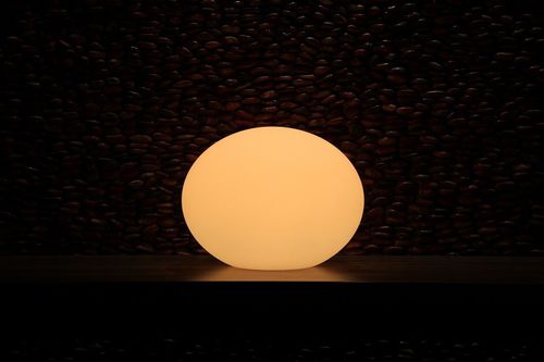 Table lamp - FLAT BALL - Imagilights - glass / contemporary / red