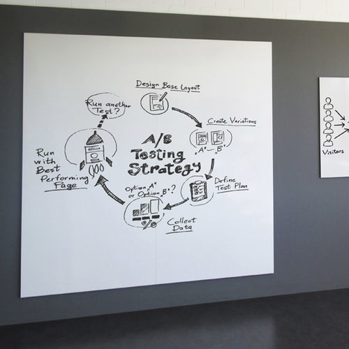 Magnetic board - O-260 120 - Adeco - white / erasable / writing