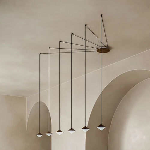 Pendant lamp - Horizon - IL FANALE - iron / glass / traditional