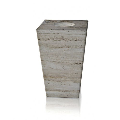 Travertine plant pot - eco - Arredo di Pietra srl - conical / square ...