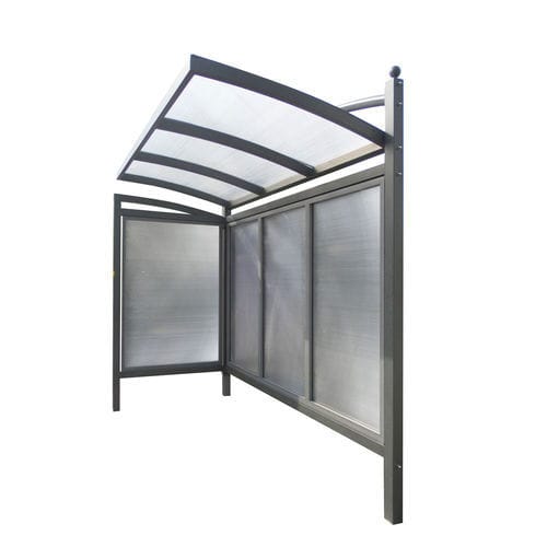 Aluminum bus shelter - JUST - VASART URBAN DESIGN - painted metal ...