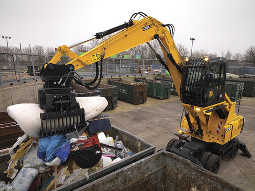 Rubber-tired excavator - JS20MH - JCB Deutschland GmbH - handling