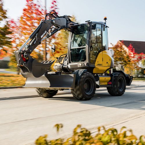 Midi excavator - 9MWR - MECALAC Baumaschinen GmbH - wheeled / compact ...