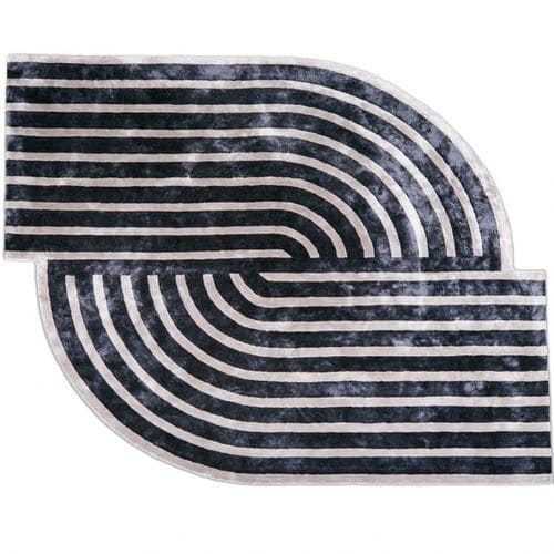 Contemporary rug - Zen Record - BRETZ - patterned / Tencel® / handmade