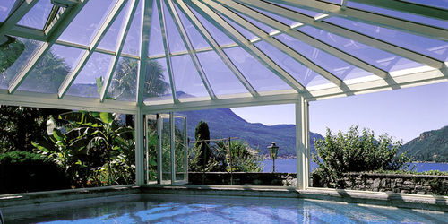 Metal conservatory - HAWAII 60 - SunParadise - glass / for swimming pool