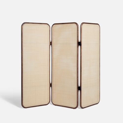 Contemporary screen - Ava - DePadova - ash / anodized aluminum / straw