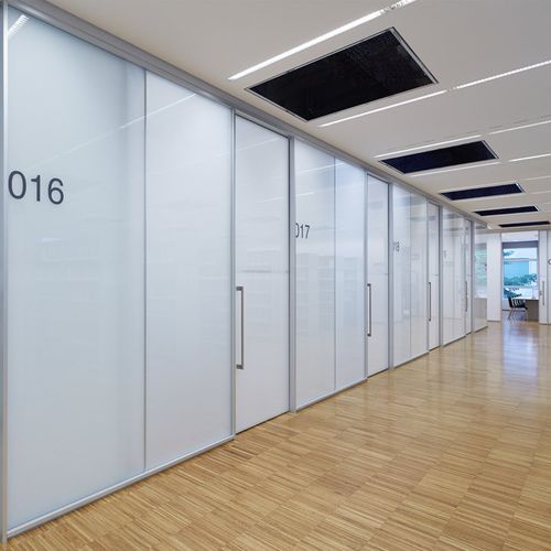 Fixed partition - RP - UNIFOR - modular / glazed / aluminum