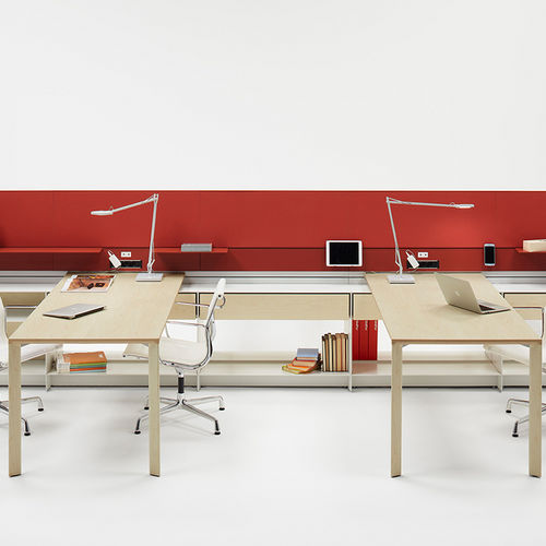 Workstation desk - PYRAMID - UNIFOR - free-standing / 2-4 person ...