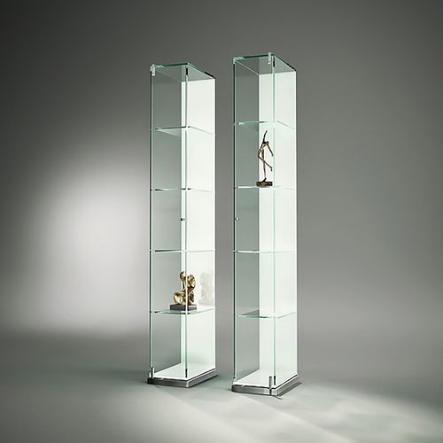 Contemporary display case - FACTUM - Dreieck GmbH - glass / stainless steel