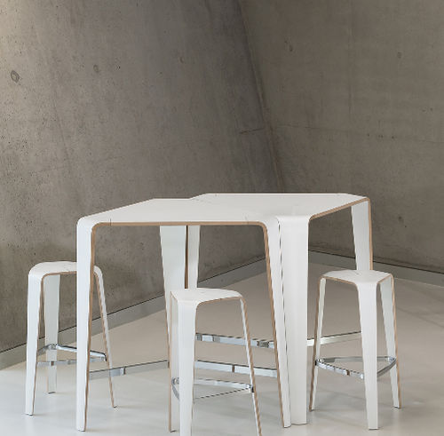 Minimalist design high bar table - HOC - Haworth Europe - laminated ...