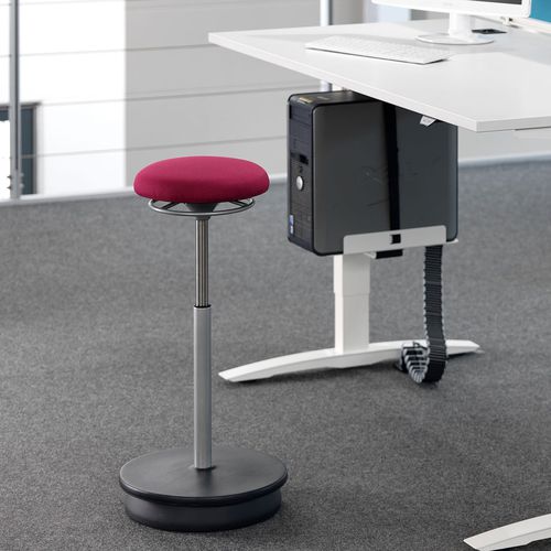 Contemporary task stool - COMFORTO 1 - Haworth Europe - fabric / metal ...