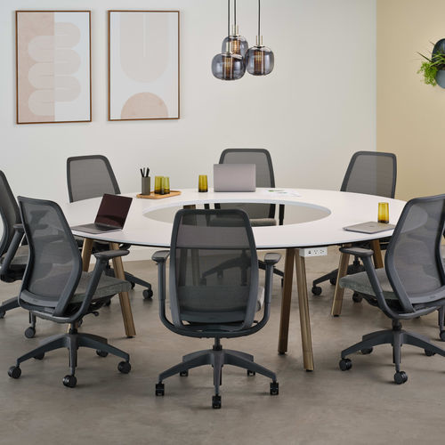 Contemporary conference table - ADMIX - Allsteel - laminate / metal ...