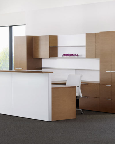 Corner reception desk - SILEA OPEN OFFICE - Gunlocke - modular / laminate