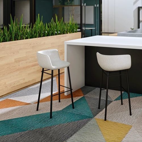 Contemporary office stool - CALIDA - KI - fabric / plastic / polyurethane