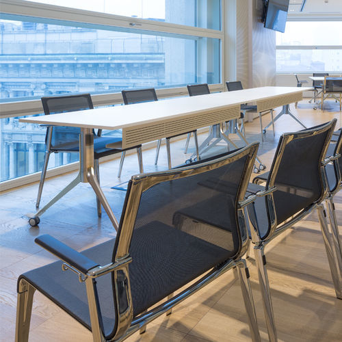 Contemporary conference table - NOTABLE - ICF - steel / aluminum / melamine