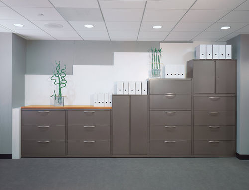 Low filing cabinet - FUNDAMENTAL® FILES - KIMBALL Office - tall / metal ...