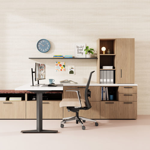 Polished aluminum task chair - MELORA™ - KIMBALL Office - plastic ...