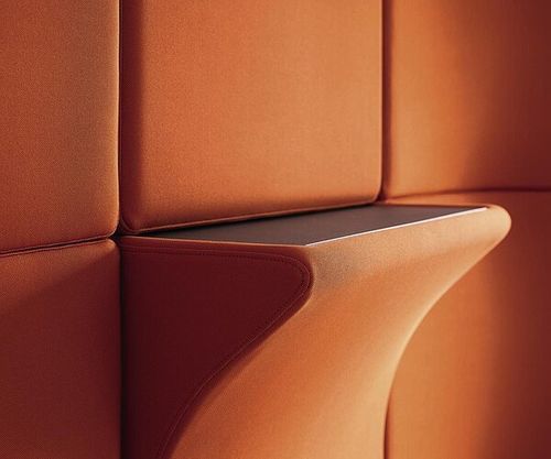 Acoustic wall panel - LANDING - Wilkhahn - fabric / leather / rectangular