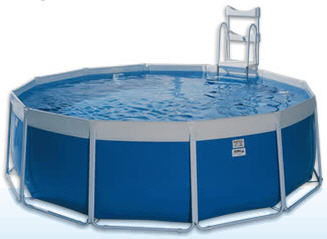 Tubular swimming pool - OMEGA - LAGHETTO - outdoor / above-ground ...