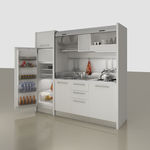 Kitchenette with integrated appliances - All architecture and design ...