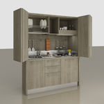 Kitchenette with integrated appliances - All architecture and design ...