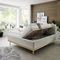 Double bed - DELPHI - Musterring - contemporary / upholstered / linen