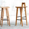 Contemporary bar stool - GRABLE - qowood - oak
