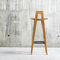 Contemporary bar stool - GRABLE - qowood - oak