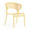 Contemporary dining chair - CSC01 - ANOVA - steel / steel base / yellow