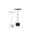 Contemporary side table - JARDIM - SOLLOS - wooden / marble / round