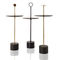 Contemporary side table - CIGG - SOLLOS - marble / brass / round