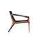 Contemporary armchair - LINNA - SOLLOS - wooden